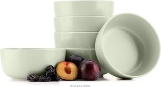 Konsimo Konsimo. Elegant Schalen Set 6er - VICTO M&uuml;slischalen - Suppenschalen Sch&uuml;ssel aus Keramik - Modern Servierschale und Salatsch&uuml;ssel - 14,5 cm - Beige 