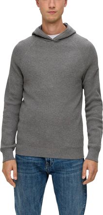s.Oliver Herren Pullover mit Kapuze Grey L
