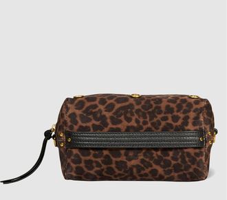 Jerome Dreyfuss Pochette Lucky Case Imprimé Léopard Naturel