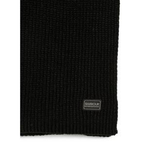 Barbour Ribbed Knit Scarf - Black