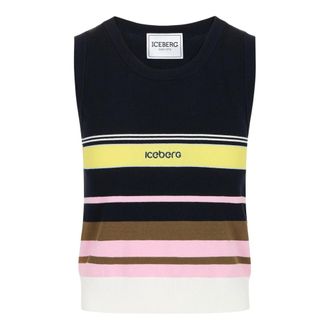 Iceberg Femme, Tops, Multicolore, Taille: 40 FR Stretch Cotton Polo Top