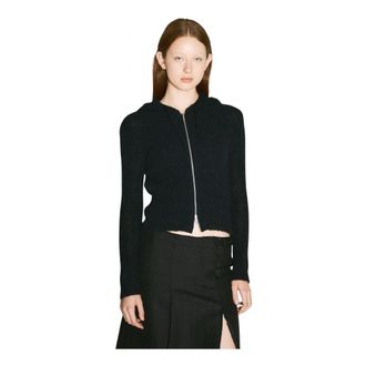 Our Legacy Gem&uuml;tlicher Kapuzen-Zip-Up-Cardigan - - Knitwear - Damen - Schwarzk - XS