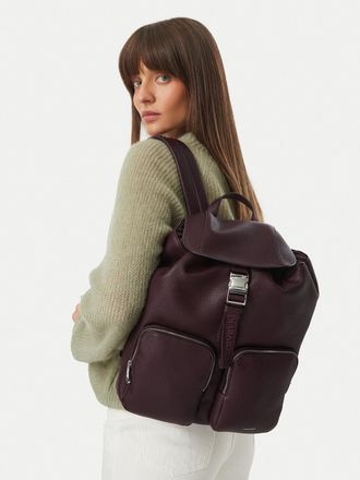 Calvin Klein Rucksack Calvin Klein Weebbing Strap Flap Backpack LV04F3645G Dunkelrot