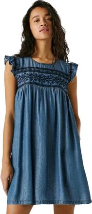 Pepe Jeans London Femme, Robes, Bleu, Taille: 42 FR Vestido Cindy Tencel