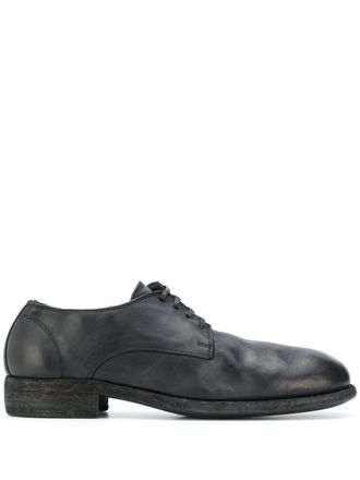 Guidi Derby-Schuhe mit runder Kappe - Schwarz