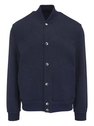 Brunello Cucinelli Bomberjacke mit Karomuster - Blau