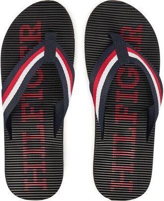 Tommy Hilfiger Zehentrenner Massage Beach Sandal FM0FM05443 Dunkelblau