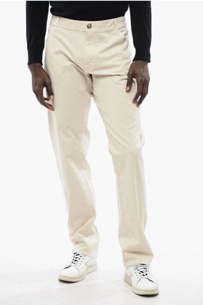 Corneliani ID Cotton Stretch LAZISE 5 Pockets Pants with Belt Loops size 44