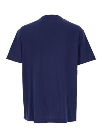 Polo Ralph Lauren Mens Blue Crewneck T-Shirt With Logo And Embroidery Cotton T-Shirts Polos