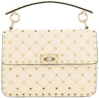 Valentino Garavani Roman Stud Henkeltasche - - Bags - Damen - Beige - ONE SIZE