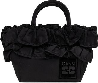 Ganni Mini Ruffle Tote Bag