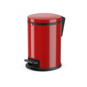 Hailo Poubelle de salle de bain design &agrave; p&eacute;dale 3L Pure s Coloris - Rouge
