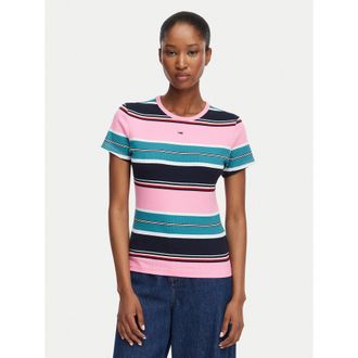 Tommy Jeans T-Shirt Essential DW0DW17383 Bunt Slim Fit