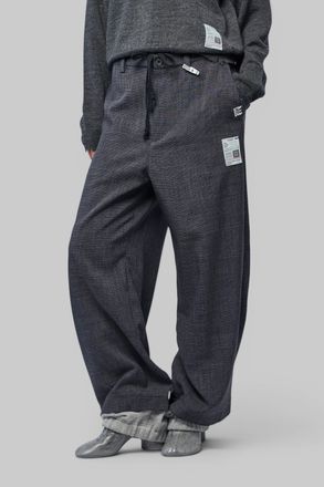 Miharayasuhiro Layered Hem Houndstooth Pants