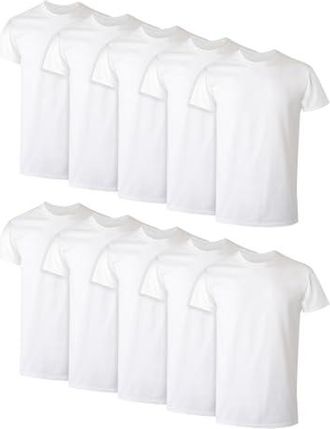 Hanes Packs, Stay-Tucked Soft Cotton, Best Undershirts for Men, White/Black/Asstd Multipacks Tricot, Blanc, S (Lot de 12) Homme