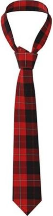 Generic Cravate Homme Clan &Eacute;cossais Cunningham Rouge Et Noir Cravate De Mariage Doux Classique Cravates Pour Hommes, Pour DAffaires, Remise Des Dipl&ocirc;mes, Mari