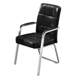 Generic Ergonomischer Empfangsstuhl mit Armlehnen, Metallrahmen, gepolsterte Wartezimmersitzfl&auml;che, bequemer B&uuml;ro-Besucherstuhl, stilvoller G&auml;stestuhl