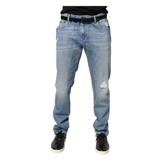 Dolce & Gabbana Homme, Jeans, Bleu, Taille: 2XL Jean Slim Fit Effiloch&eacute;