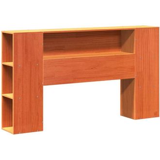 vidaXL Kopfteil mit Stauraum Wachsbraun 135 cm Massivholz Kiefer vidaXL