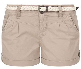 Sublevel Femme Denim Bermuda Chino Stretch Shorts avec Surtaxe Confort Pantalon Court Im Used Look - ZZ -String Beige, S