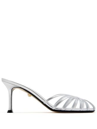 Alevì sandales métallisées à talon 90 mm - Argent