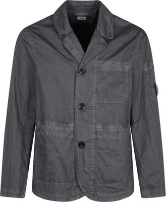 C.P. Company C.p. Company, Homme, Vestes, Gris, Taille: L 50 Fili Wax Lens Blazer