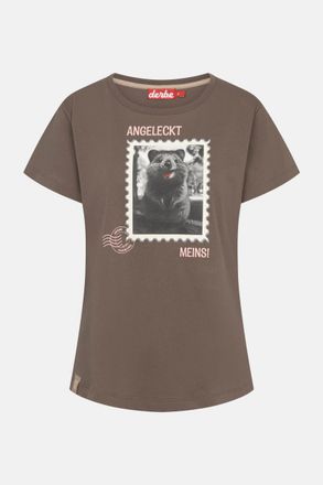 Derbe Derbe T-Shirt Angeleckt Damen Braun GOTS Organic