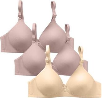 Generic Lingerie mince grande taille sans armatures Soutien-gorge de rassemblement maman soutien-gorge anti-affaissement soutien-gorge fermeture avant, bleu c