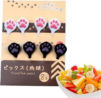 Generic Piques &agrave; fruits pour enfants | Jolies fourchettes &agrave; ap&eacute;ritif | Cure-dents aux fruits de dessin anim&eacute;, outil de service pour g&acirc;teau au fromage, dessert