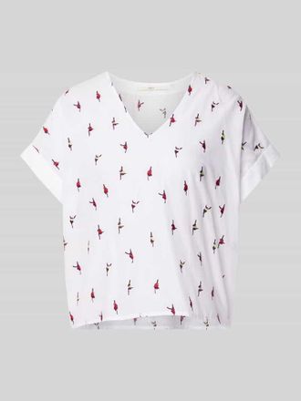 Lanius Regular Fit Bluse mit V-Ausschnitt