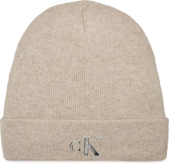 Calvin Klein Jeans M&uuml;tze Calvin Klein Jeans Minimal Monogram Beanie K60K611542 Grau