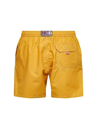 MC2 Saint Barth Mens Swim Shorts Patmos Yellow Polyester Beachwear Sea Clothing