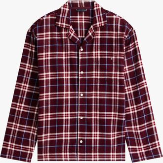 Tommy Hilfiger Ensemble de pyjama &agrave; carreaux en coton m&eacute;lang&eacute;