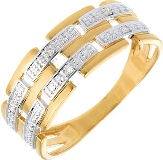 Edenly Ring Kanevas in Gelbgold - 6 Diamanten