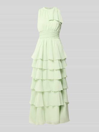 Neo Noir Abendkleid mit Volantsaum Modell MARLI