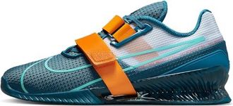 Nike Nike Chaussure ROMALEOS 4 Special Edition Crossfit Weightlifting CD3463-493, Bleu p&eacute;trole orange, 42.5 EU