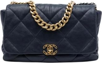 Chanel Sac bandouli&egrave;re moyen 19 pr&eacute;-poss&eacute;d&eacute; - Femme - Pre-owned - Bleu - Taille: ONE Size