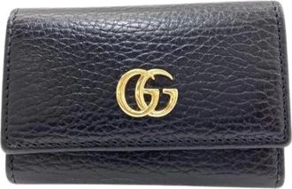Gucci Pre-owned GG Marmont Porte-cl&eacute;s - Femme - Pre-owned - Noir - Taille: ONE Size