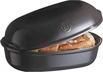 Emile Henry EH799501 Brot, Handarbeit, Keramik, Kohleschwarz, 5 Liter
