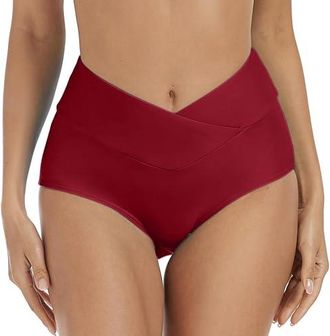 Generic Maillot de Bain Menstruel Culotte Menstruelle Fuite Menstruation Bas de Bikini Plage Slip Femme Piscine de Bain Taille Haute Short de Bain Absorbant P