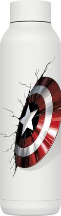 Quokka Captain America Thermosflasche, Edelstahl, 630 ml, Wei&szlig;