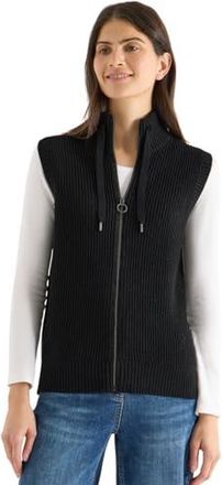 Cecil 2515566 Blouson Sweat à Motif léopard, Noir, XXL Femme