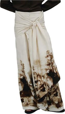 Erika Cavallini Semi Couture Femme, Pantalons, Multicolore, Taille: 36 FR Pantalon Large Taille Haute