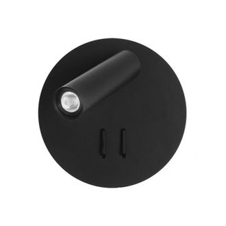 Fabrilamp Fabrilamp - Applique 2+6w 4000k manet round black 130lm dual light 14x14x12 cm