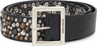 Golden Goose unisex, Accessoires, Noir, Taille: 80 CM Studs Belt