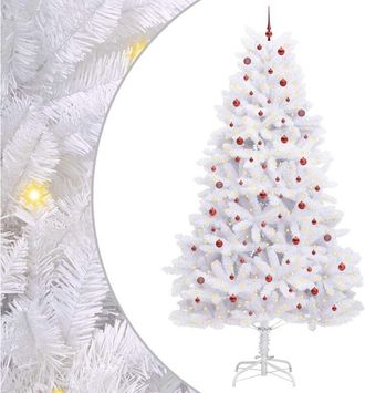 vidaXL K&uuml;nstlicher klappbarer Weihnachtsbaum Wei&szlig; 300 cm PVC und Stahl vidaXL