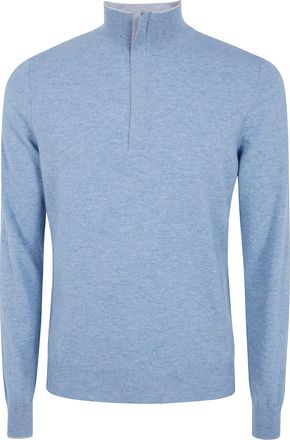 Gran Sasso Sweater Zip Turtle Neck Long Sleeves Zip Turtle Neck