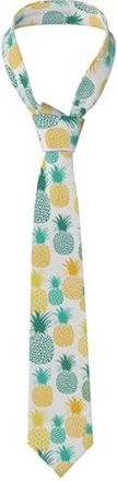 Generic Cravate Ananas Tropicaux Jaunes Et Bleus R&eacute;glable Tie Tendance Cravate DAffaires Pour Travail L&Eacute;cole Accessoires