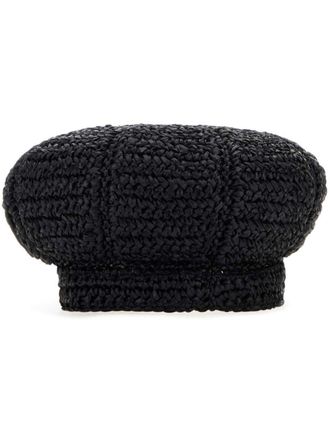 Prada bonnet en crochet - Noir