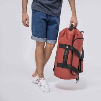 Faguo Short en coton denim bleu clair